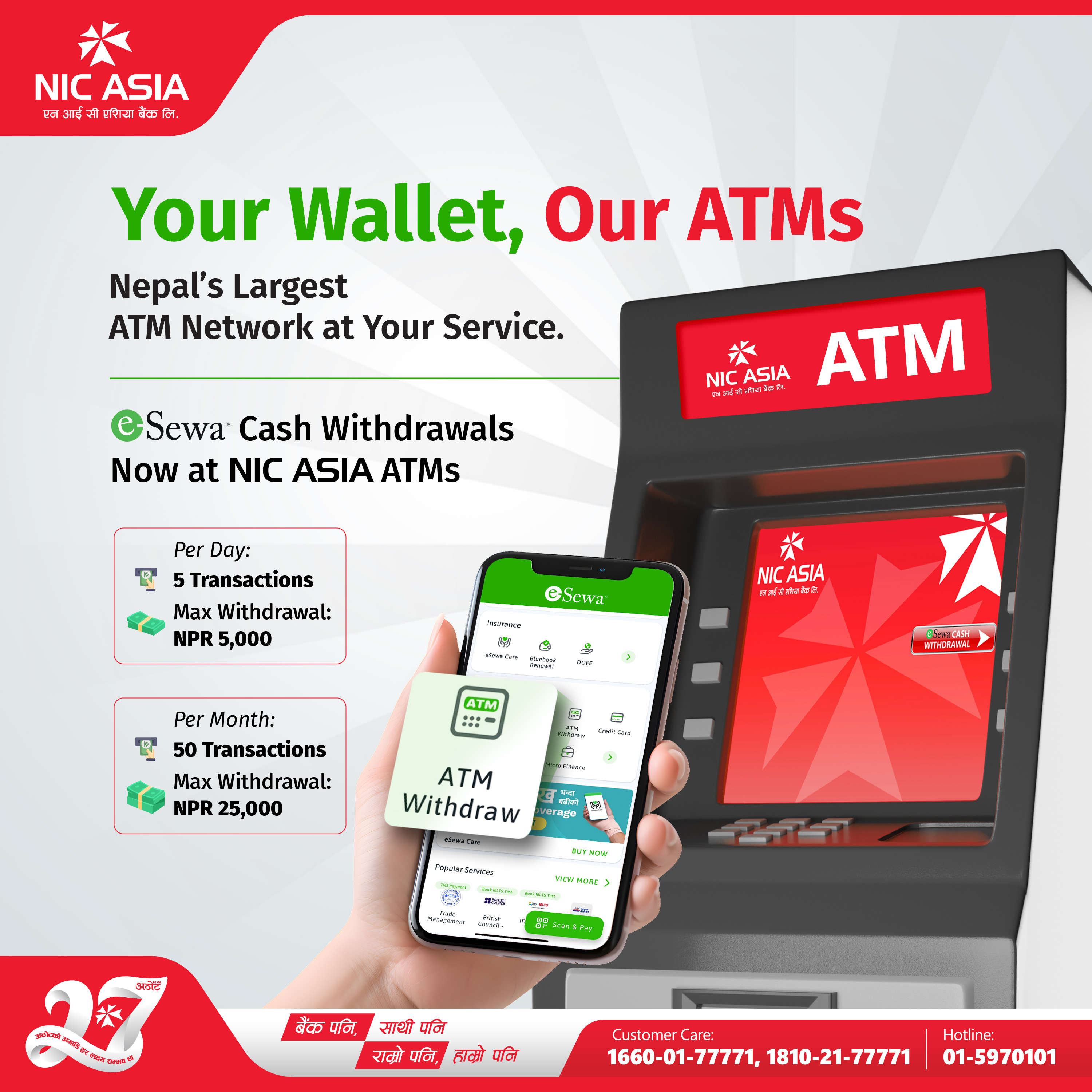 NIC Asia Bank Introduces Cardless ATM Withdrawals for eSewa Users - || ShareSansar